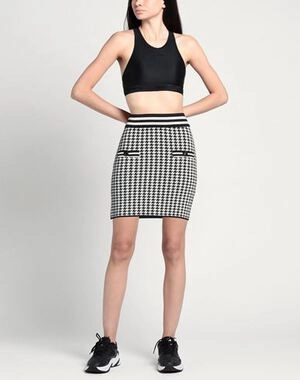 GAELLE PARIS Houndstooth Knit Mini Skirt