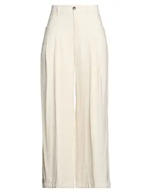 WHITE SAND Wide-leg Viscose-polyester Pants