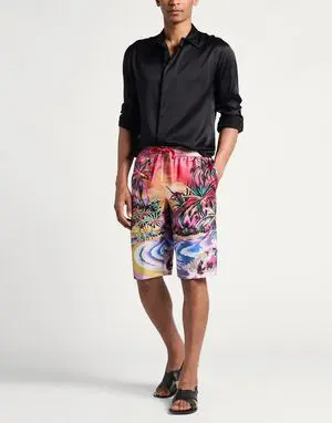 Dolce & Gabbana Silk Hawaiian Print Bermuda Shorts