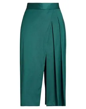 SEMICOUTURE Dark Virgin Wool Blend Wide-leg Cropped Pants