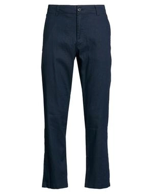 BOSS Pants Midnight Size Linen, Polyester - Blue