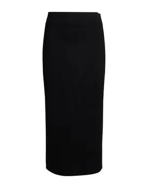 ANNA MOLINARI Merino Wool Midi Skirt - Black
