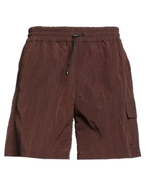 SPIEWAK Dark Nylon Athletic Shorts - Dark Brown
