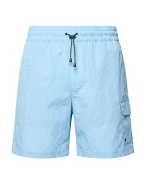 SPIEWAK Dark Nylon Athletic Shorts - Light Blue
