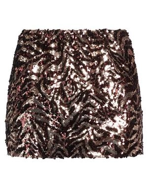 CARLA G. Mini Skirt Size Polyester - Brown