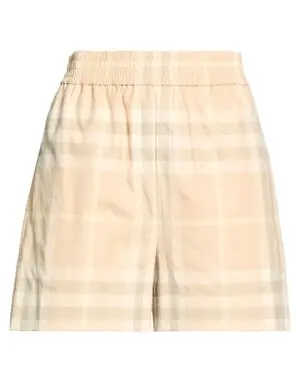Burberry Cotton Twill Shorts With Signature Print