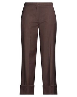 OLTRE Pants Dark Size Polyester, Elastane - Brown