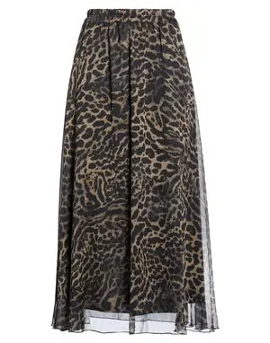 KAOS Leopard-print Georgette Maxi Skirt