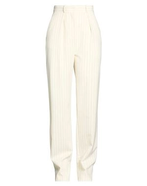 Elisabetta Franchi Pants Lime Size Polyester, Virgin Wool, Elastane - White