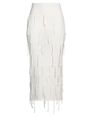 Liviana Conti Midi Skirt Ivory Size Wool, Polyamide - White