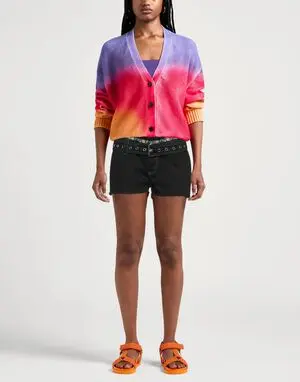 CORMIO Denim Shorts With Embellished Belt