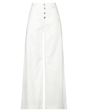 DEPARTMENT 5 Cotton Gabardine Wide-leg Pants - Ivory
