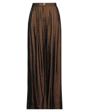 Momoni Wide-leg Velvet Pants - Dark Brown