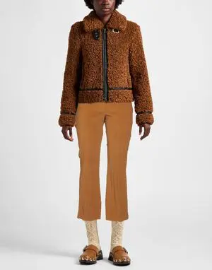 Momoni Corduroy Bootcut Pants - Beige