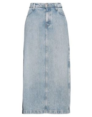 7 For All Mankind Flared Denim Midi Skirt