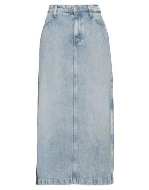 7 For All Mankind Flared Denim Midi Skirt