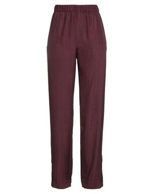 DONDUP Pants Burgundy Size Acetate, Silk - Red