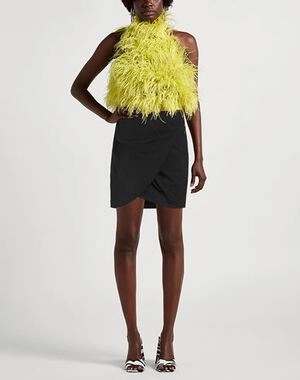DONDUP Mini Skirt Size Polyester, Wool, Elastane - Black