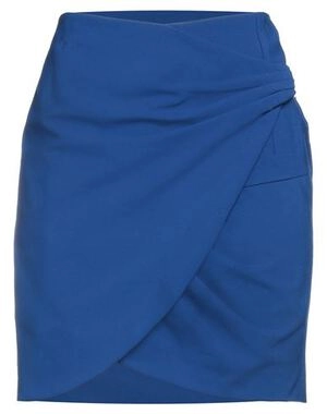DONDUP Woman Mini Skirt Blue Size 2 Polyester, Wool, Elastane Blue