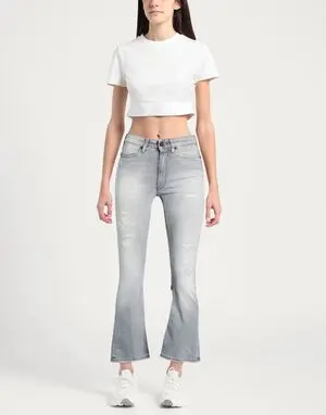 DONDUP Cropped Flared Jeans In Organic Cotton And Recycled Elastane