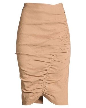Pinko Midi Skirt With Draped Detailing Beige