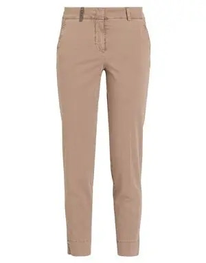 Peserico Tapered Gabardine Pants - Beige
