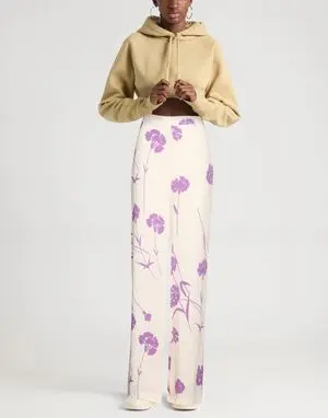 TWINSET Viscose Floral-print Wide-leg Pants