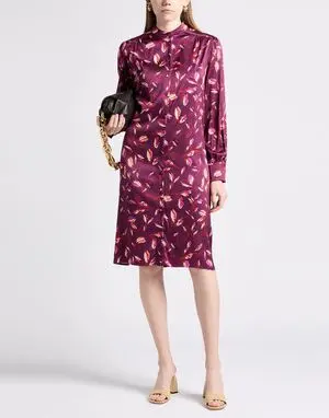 PUROTATTO Midi Dress Floral Print Viscose Blend