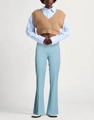 CIRCOLO 1901 Flared Piqué Cotton Stretch Pants