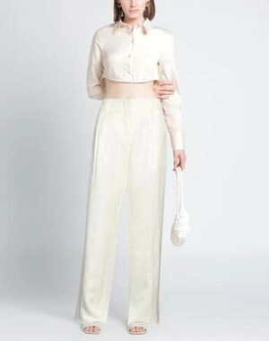 FERRAGAMO Silk And Linen Blend Satin Twill Trousers