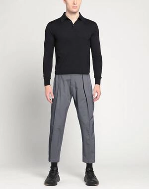BRIGLIA 1949 Virgin Wool Blend Tapered Cropped Pants - Charcoal