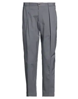BRIGLIA 1949 Virgin Wool Blend Tapered Cropped Pants - Charcoal