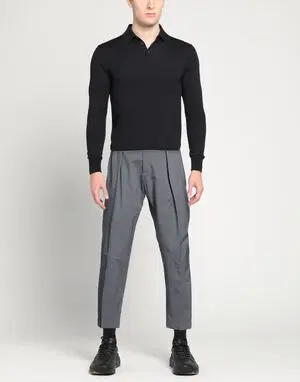BRIGLIA 1949 Virgin Wool Blend Tapered Cropped Pants - Charcoal