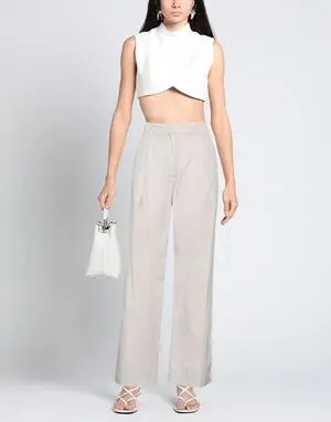 GRIFONI Light Cotton Wide-leg Poplin Pants