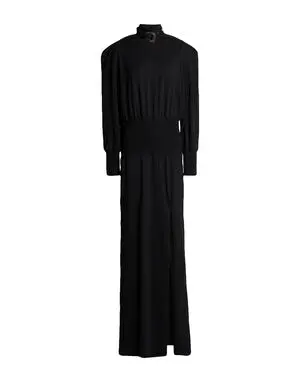 Versace Cotton Elastane Maxi Dress With Buckle Detail