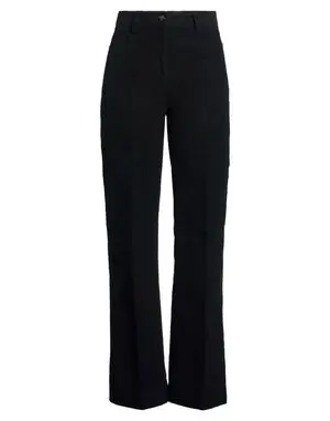 TOTEME Cotton Flannel Bootcut Pants - Black