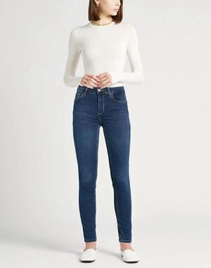Liu Jo Skinny Jeans In Dark Wash Stretch Denim With Crystal Embellishments
