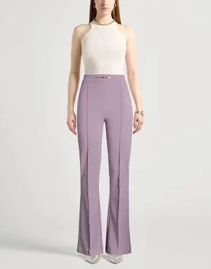 Elisabetta Franchi High-waisted Flared Crepe Pants - Purple