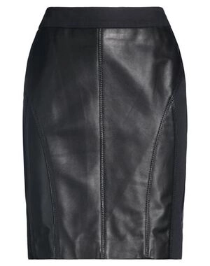 Pinko Mini Skirt Size Sheepskin, Cotton, Elastane - Black