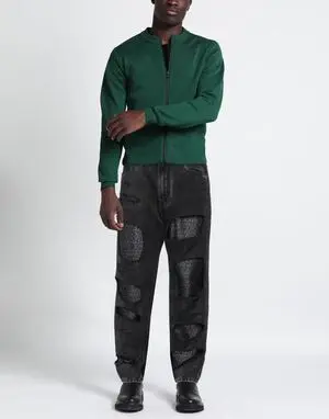Dolce & Gabbana Baggy Cotton Jeans With Distressed Logo Print