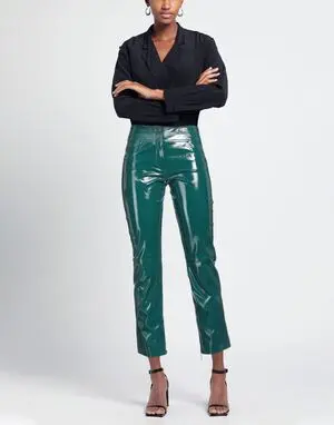 SIMONA CORSELLINI Pants Emerald Size Polyurethane, Polyester
