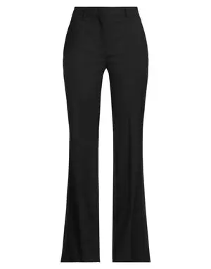SEMICOUTURE Pants Turquoise Size Polyester, Virgin Wool, Elastane - Black