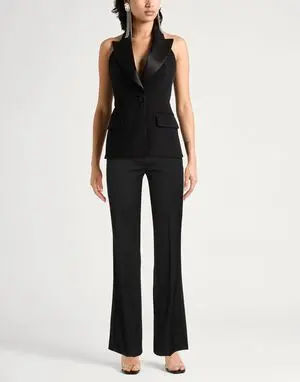 SEMICOUTURE Pants Turquoise Size Polyester, Virgin Wool, Elastane - Black