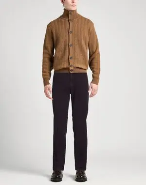 Incotex Dark Cotton Elastane Tapered Leg Trousers