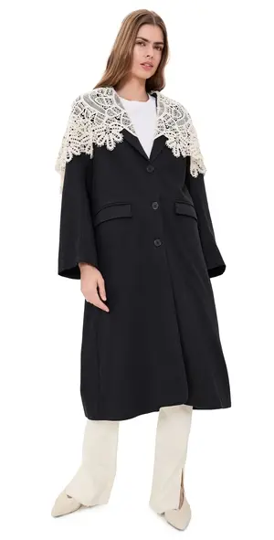Sea Alina Lace Oversized Long Coat