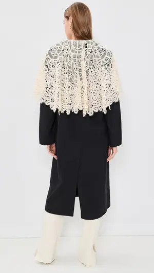 Sea Alina Lace Oversized Long Coat