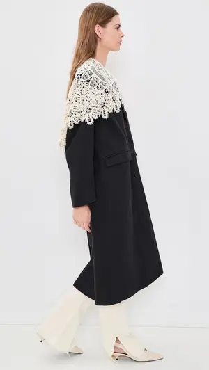 Sea Alina Lace Oversized Long Coat