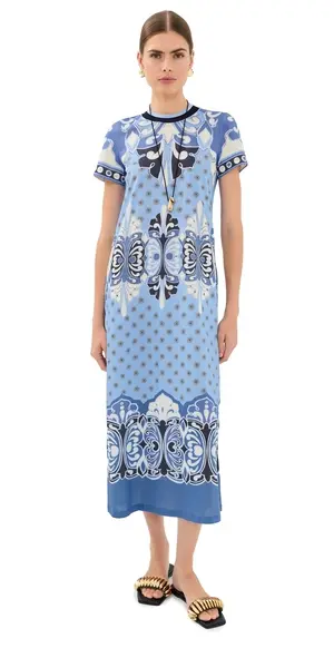 La DoubleJ Sporty Swing Dress With Geometric Print