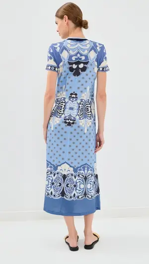La DoubleJ Sporty Swing Dress With Geometric Print