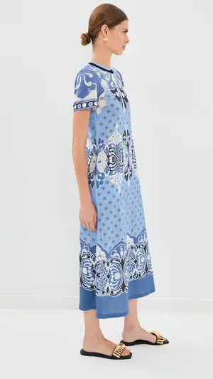 La DoubleJ Sporty Swing Dress With Geometric Print